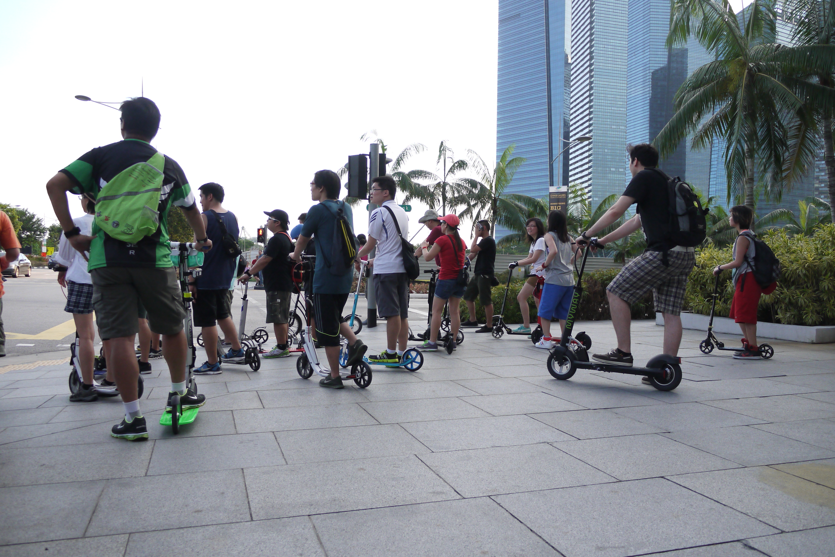 Scooter riders at MBS